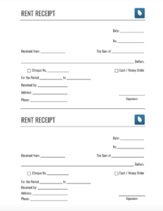 Rent Receipt Template | SimplyWise - SimplyWise